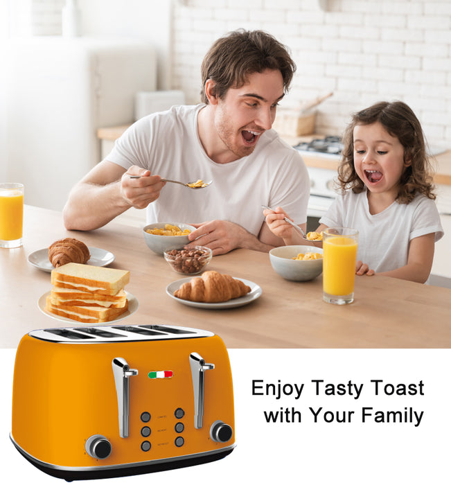 Vintage Electric 4 Slice Toaster Orange Stainless Steel 1650W — REPOGUYS