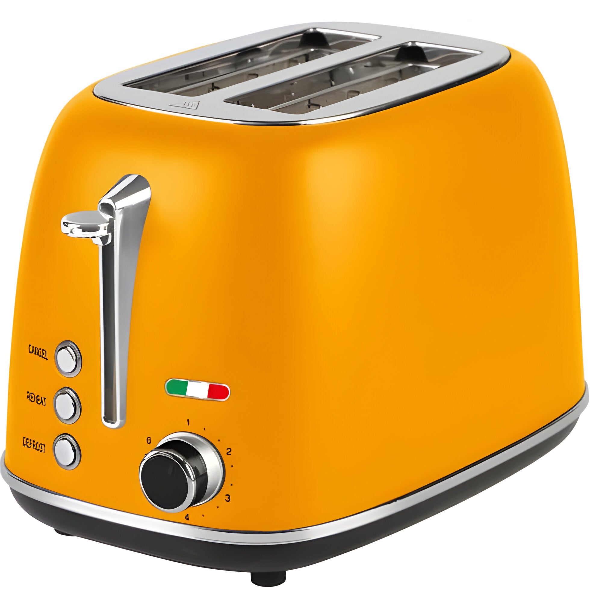 Vintage 2 Slice Toaster – Mango Orange Stainless Steel, 825W – Extra W ...