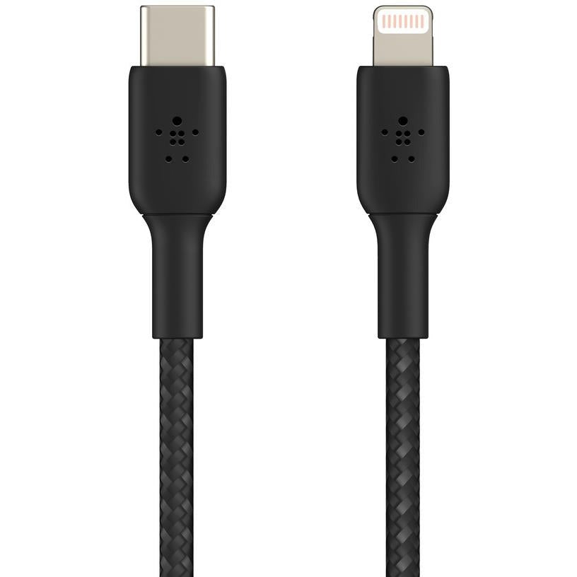 Belkin BoostUp Charge USB-C to Lightning Braided Cable 1m (Black ...