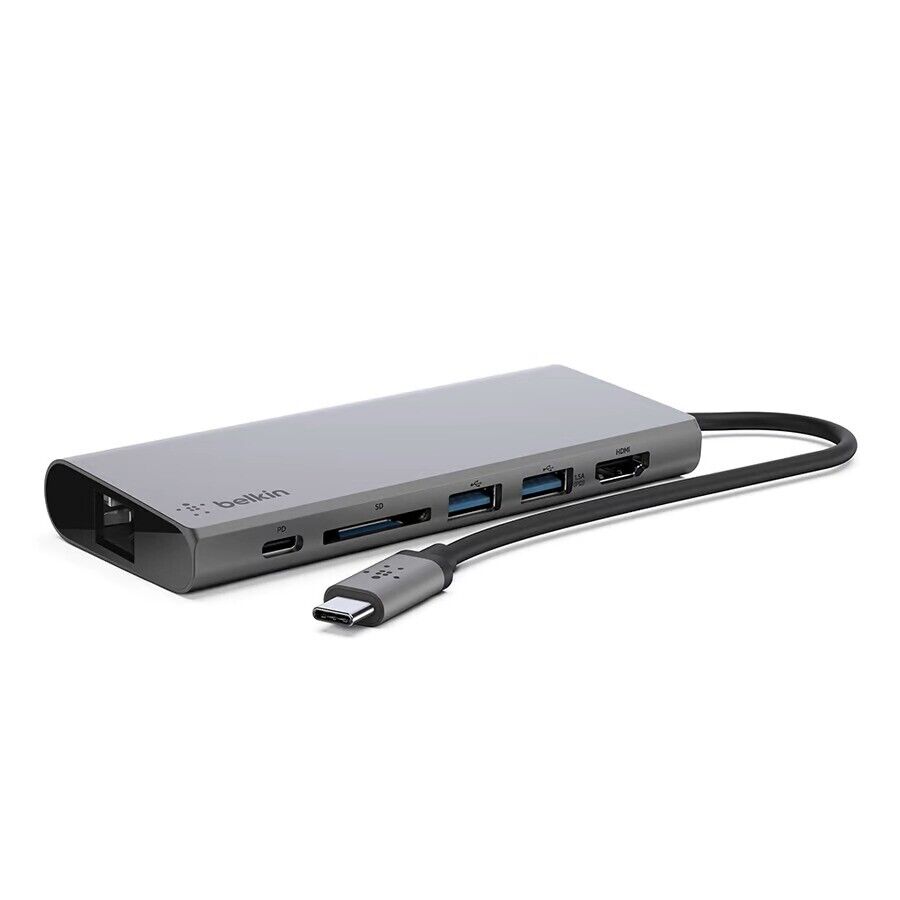 Belkin USB-C Multimedia Hub with HDMI and Ethernet and Power Delivery ...