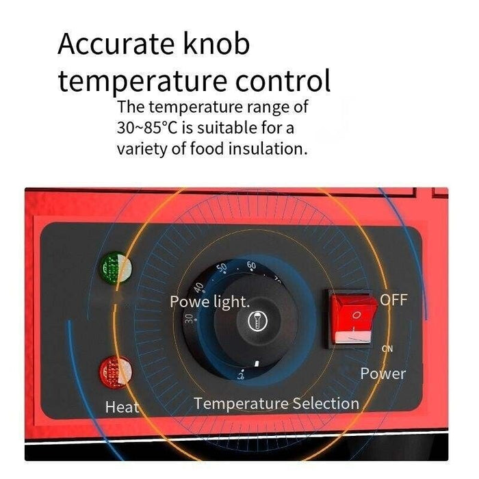 Commercial Electric Food Warming Showcase Hotbar Pie Warmer Display Ca ...