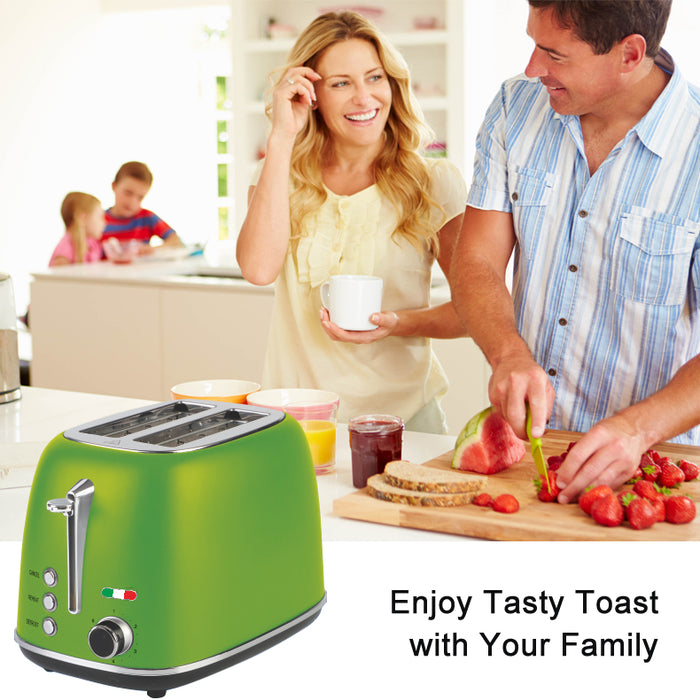 Vintage Electric 2 Slice Toaster Stainless Steel - Lime GREEN — REPOGUYS